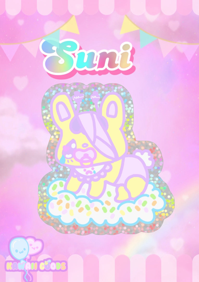 Suni Holographic Glitter Sticker – Kawaii Goods
